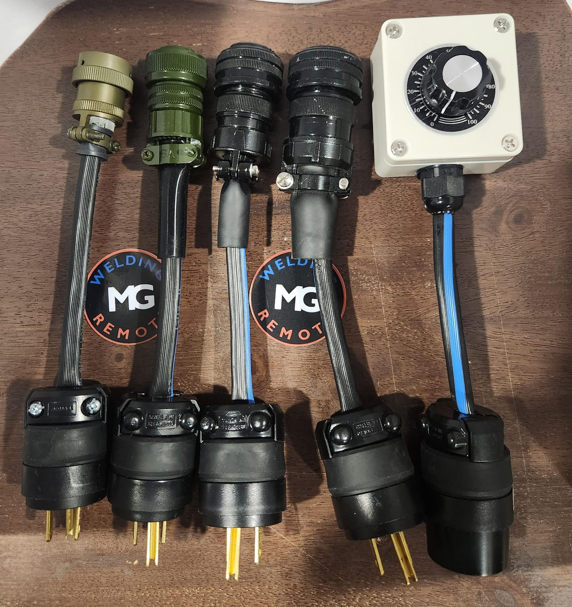 4 Adapter Full Set - (14 Pin Miller, 6 Pin Lincoln, 3 Pin Red d Arc, 1 ...